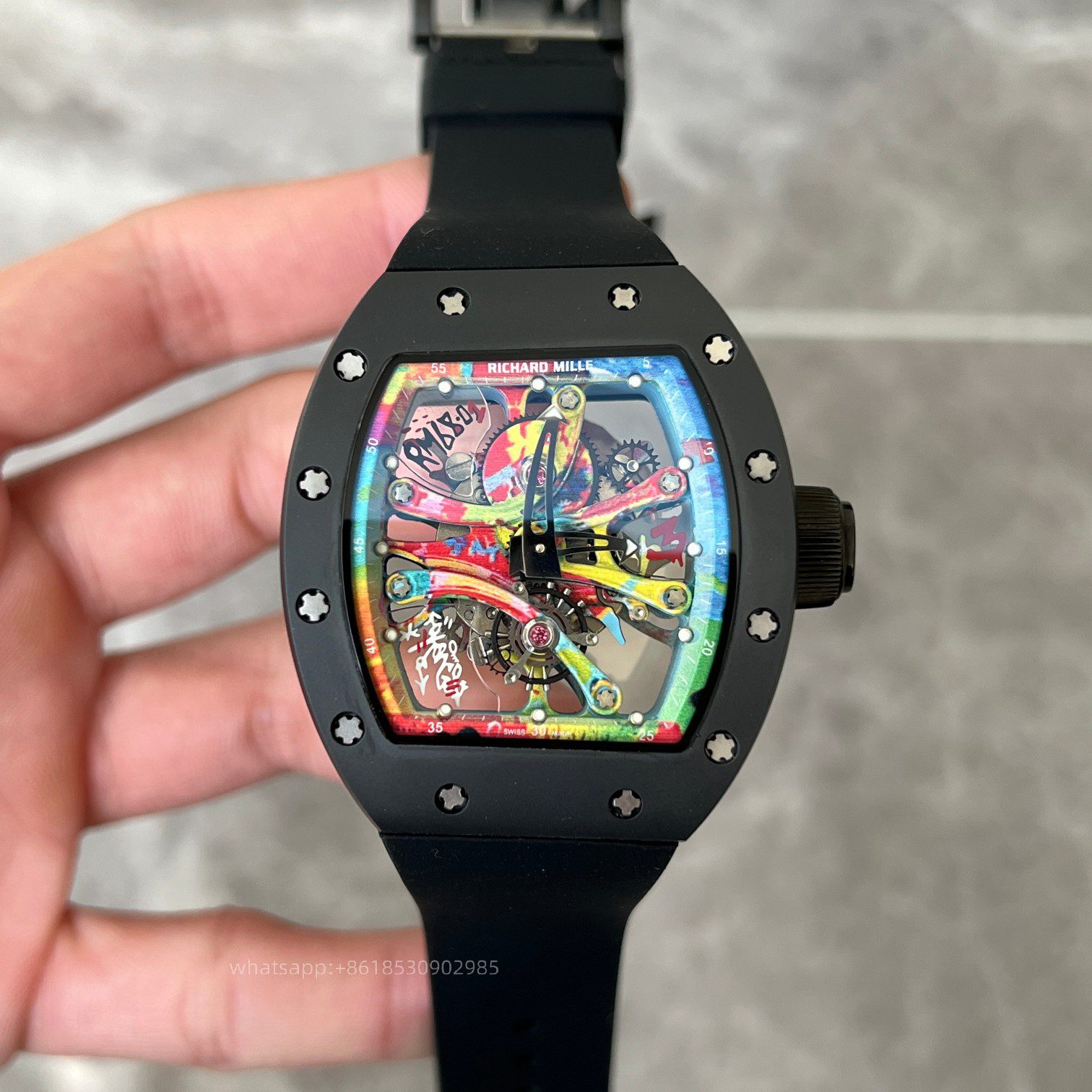 Richard Mille Mens Watch 49x41mm Automatic Mechanical Movement ...