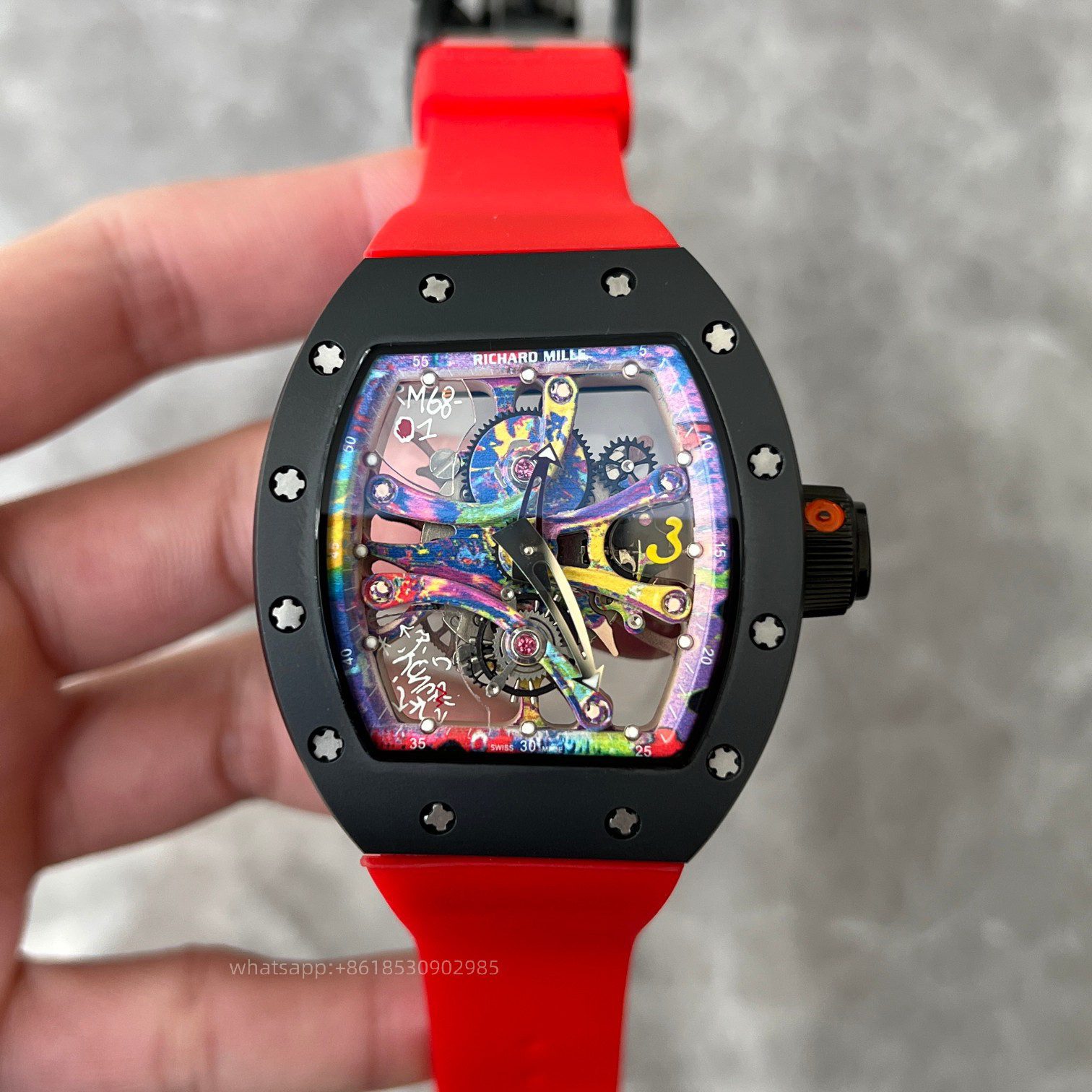 Richard Mille Mens Watch 49x41mm Automatic Mechanical Movement ...
