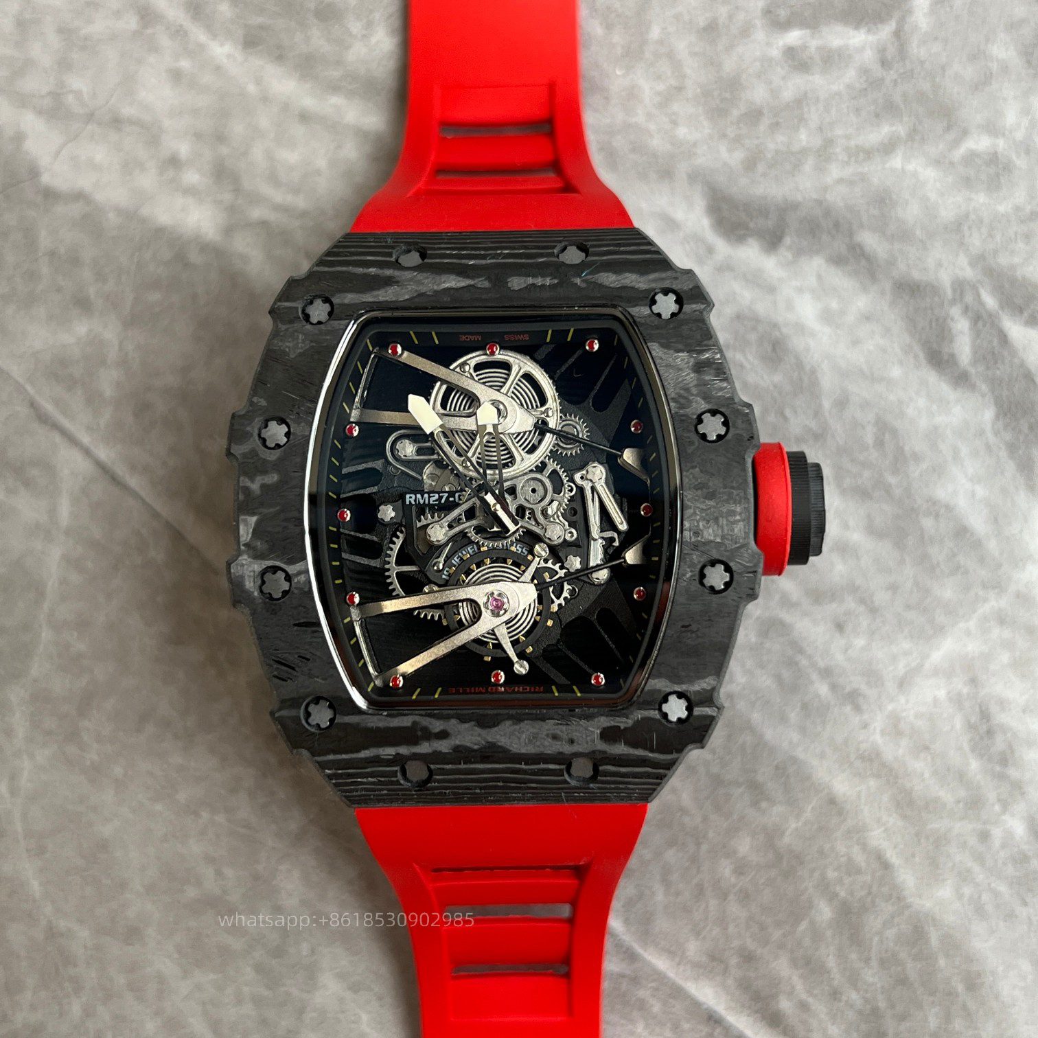 Richard Mille Mens Watch 50x43mm Automatic Mechanical Movement ...