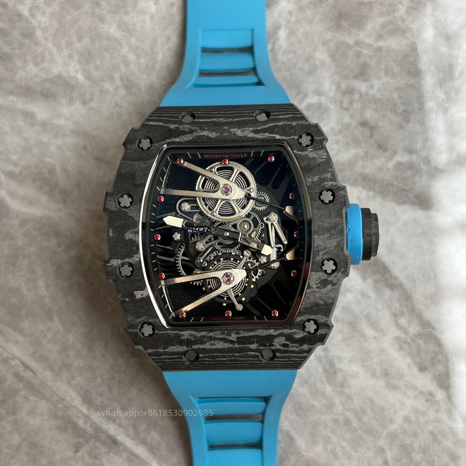 Richard Mille Mens Watch 50x43mm Automatic Mechanical Movement ...