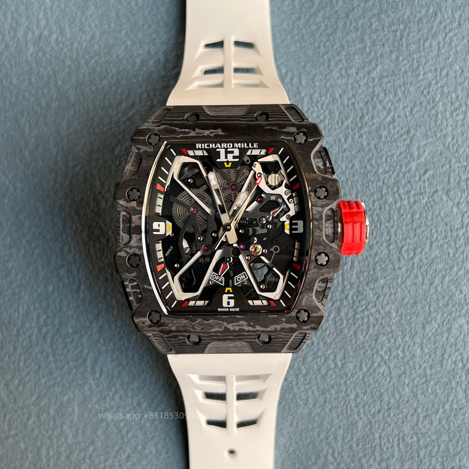 Richard Mille Mens Watch 50x43mm Automatic Mechanical Movement ...