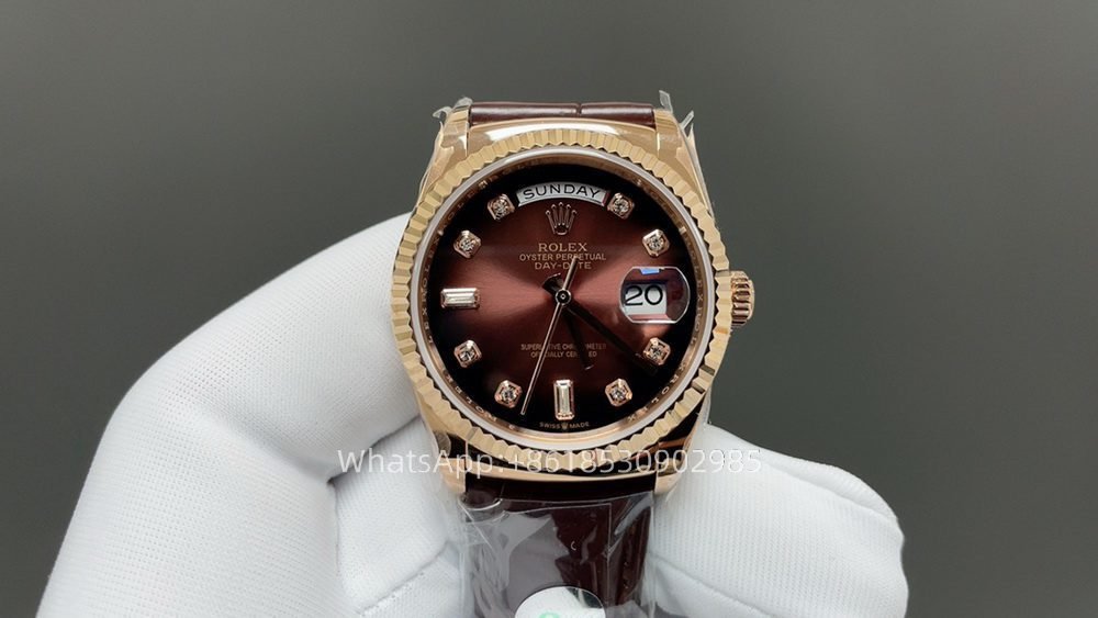 Rolex Day Date 36mm Unisex Watch CAL 2824/3255 Movement Lether Strap ...